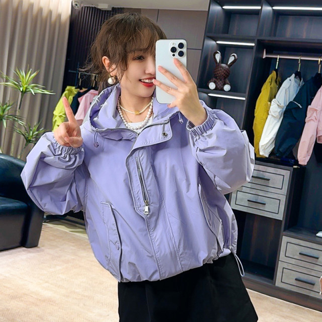 Spring and summer new style candy-colored casual jacket for women, thin ...