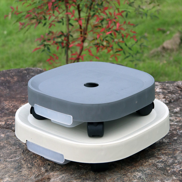 Movable flowerpot base with brake hidden wheels movable tray plastic ...