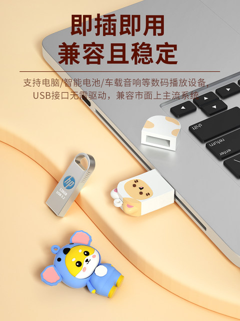 Hp USB Flash Drive Cute Mini Creative Cartoon USB Flash Drive Dual-Use ...