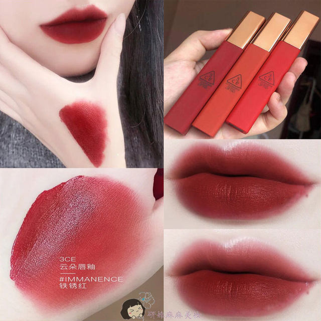 Korea 3ce cloud lip glaze rust red needful lipstick rotten tomato color ...