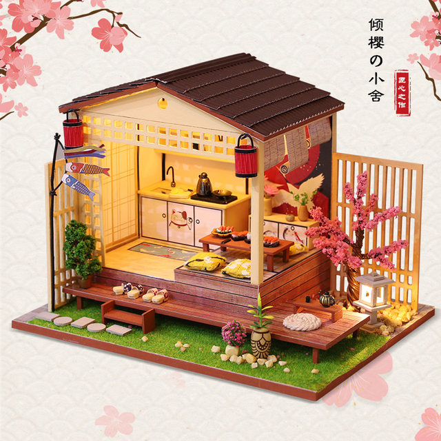 Japanese -style handmade wooden diY hut hutsin cherry native small ...