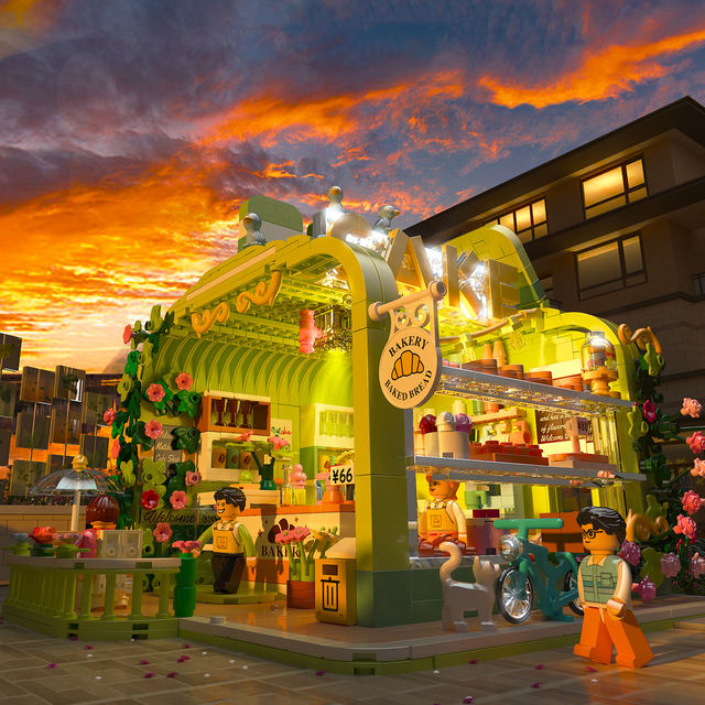 Zhegao New Girl Building Blocks Chun Yun Cake Shop Puzzle Assembling ...