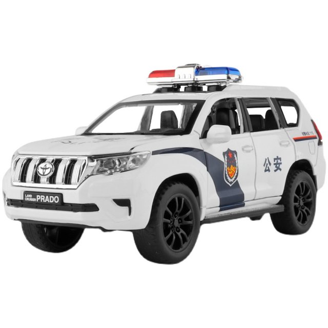 Jiaye 1:32 Toyota Prado police car imitating real alloy car model ...