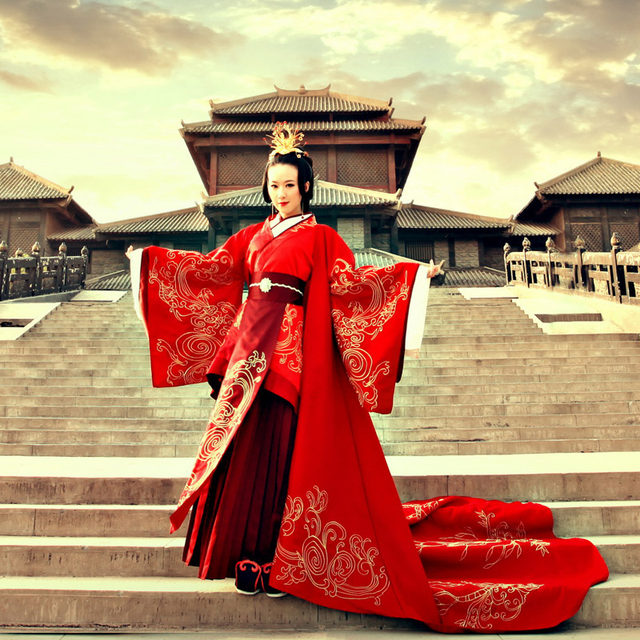 Marriage Chinese -style Hanfu Phoenix Crown Xiaye Wedding Costume Bride ...