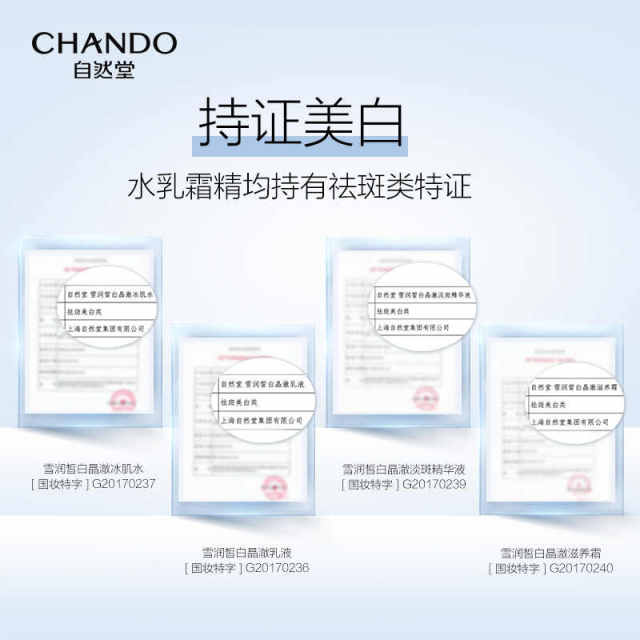 Chando Whitening and Blemish Set Snow Moisturizing White Water Cream ...