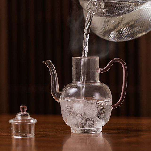 Mesni glass small teapot for one person, high temperature resistant ...