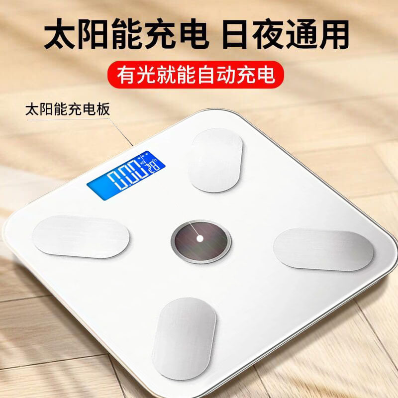 Precision Solar Energy Rechargeable Body Fat Scale - Portable ...