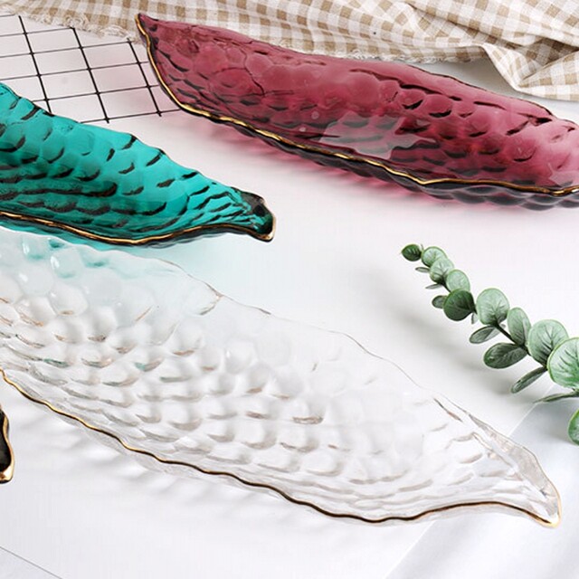 Creative INS Irregular Pea Phnom Penh Glass Plate Nordic Frozen Fruit ...
