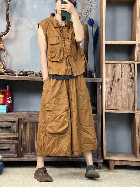 19 New summer casual and versatile suit for ladies, top bust 120 long ...