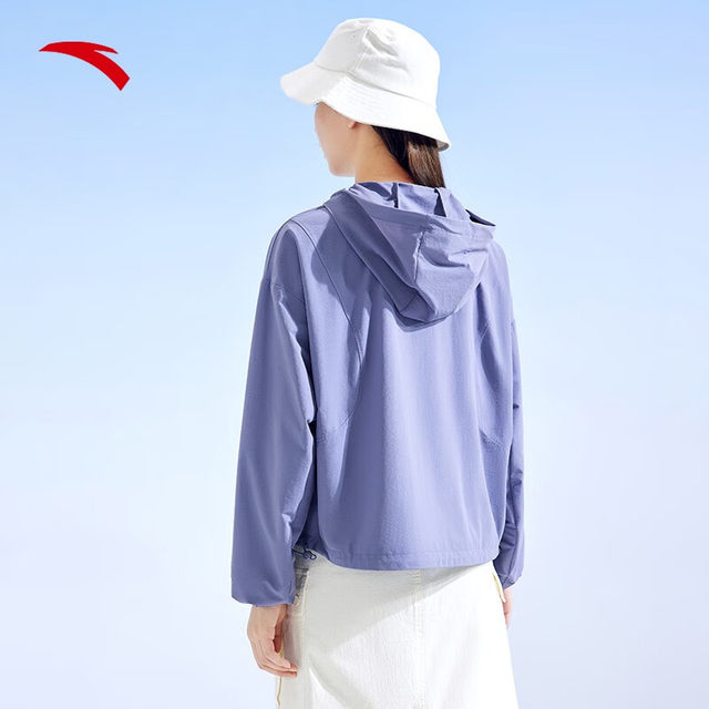 ANTA autumn women's coat thin jacket running fitness hooded cardigan ...
