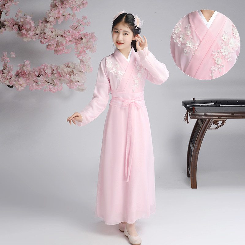 Girls Hanfu Children's costume Fairy Server Chinese style super ...