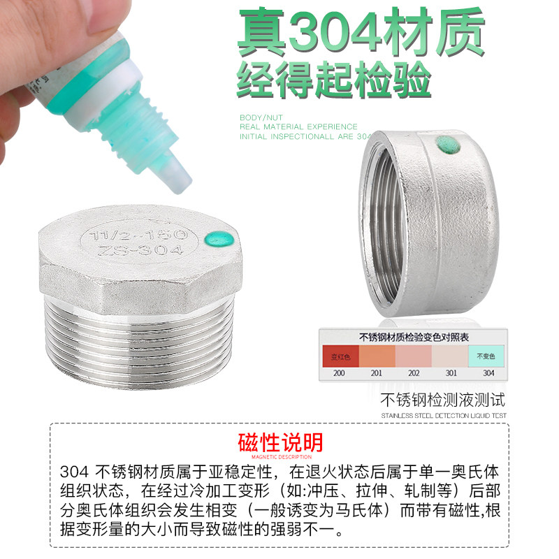 Stainless Steel Outer Wire Plug Cap | Bulkhead Plug Pipe Cap | 304 Pipe ...