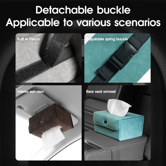 Suede car tissue box tissue bag in-car tissue bag car interior supplies ...