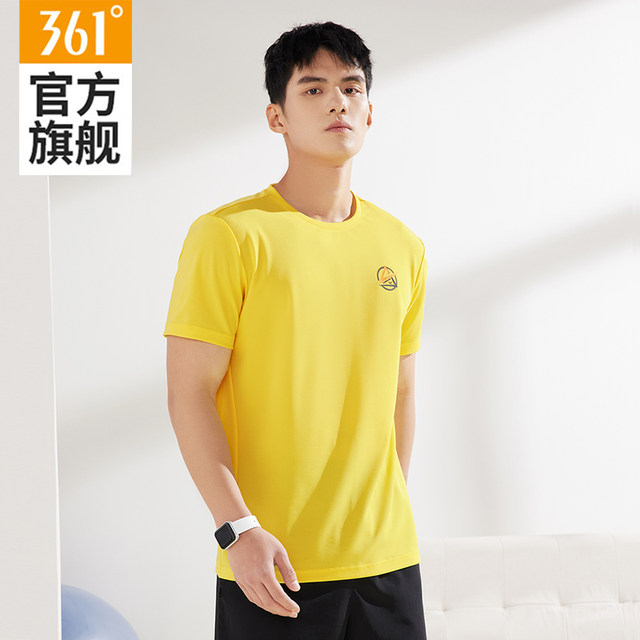 361 sports t-shirt men's 2024 summer new round neck quick-drying loose ...