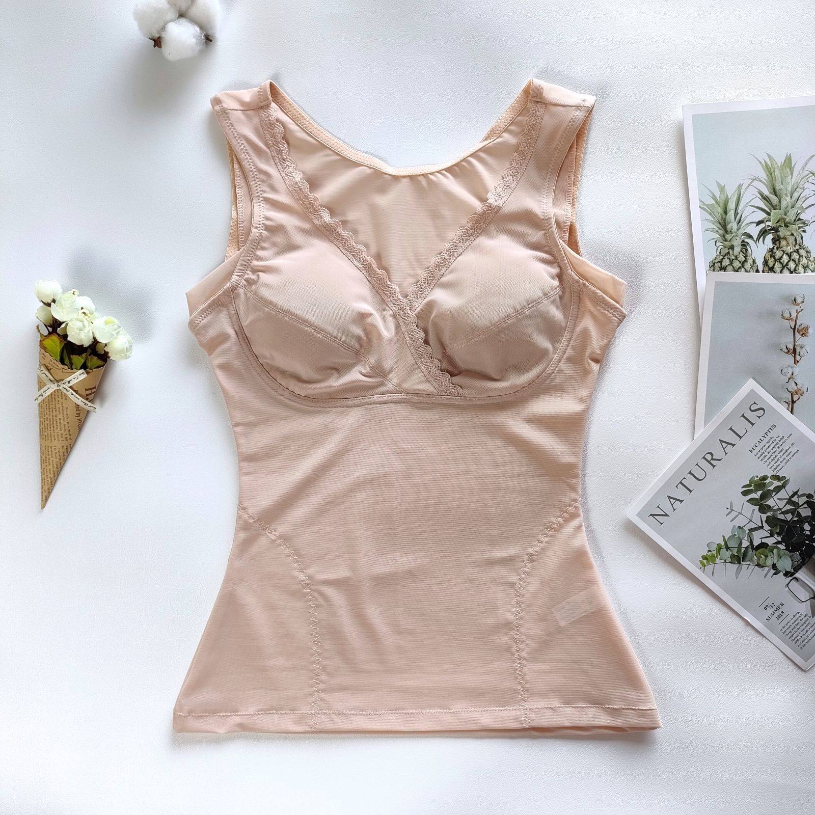 Foreign trade daily single summer thin body-shaping top with side ...