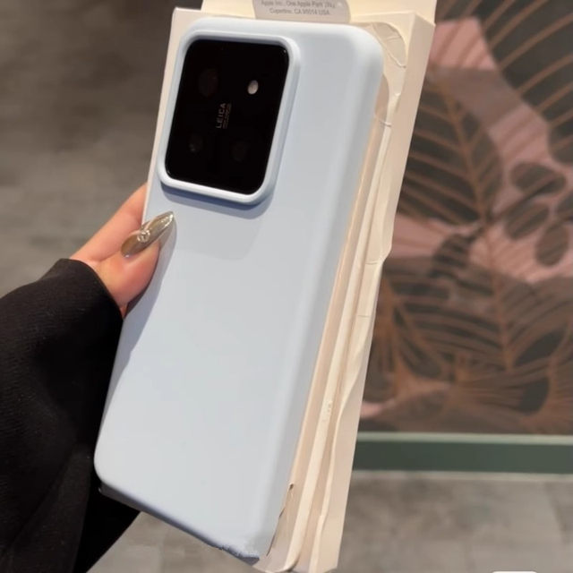 Milk blue dirt-resistant and yellowing-resistant suitable for Xiaomi 15/14 Ultra liquid silicone ...