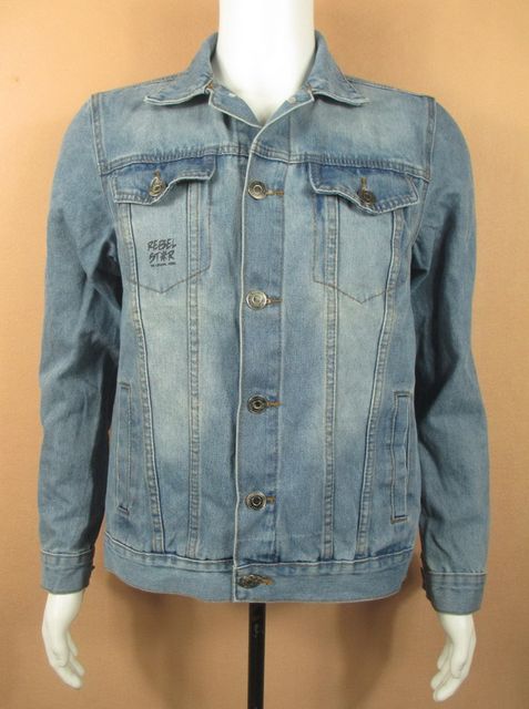 Denim Jacket Jacket Men's Pretty Color Blocked Hooded Jacket SN Korean ...