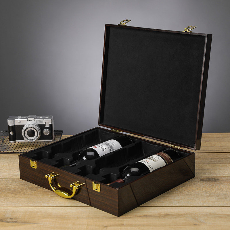 Coffret Cadeau Vin Rouge Roselle - Design Piano, Emballage Vin en Bois ...