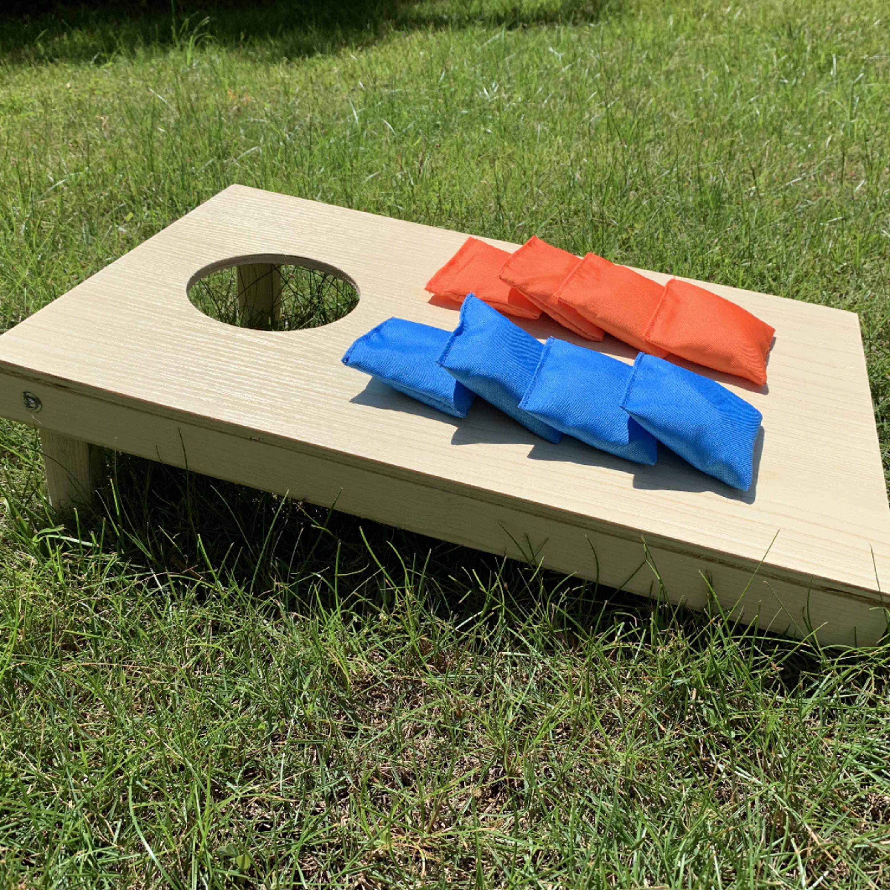 Drewniana Gra Cornhole - Gra w Rzucanie Workami z Piaskiem na Zewnątrz ...