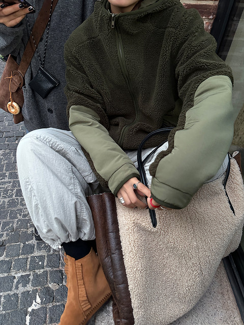 Lamb wool coat for women autumn and winter 2024 new style loose lamb ...