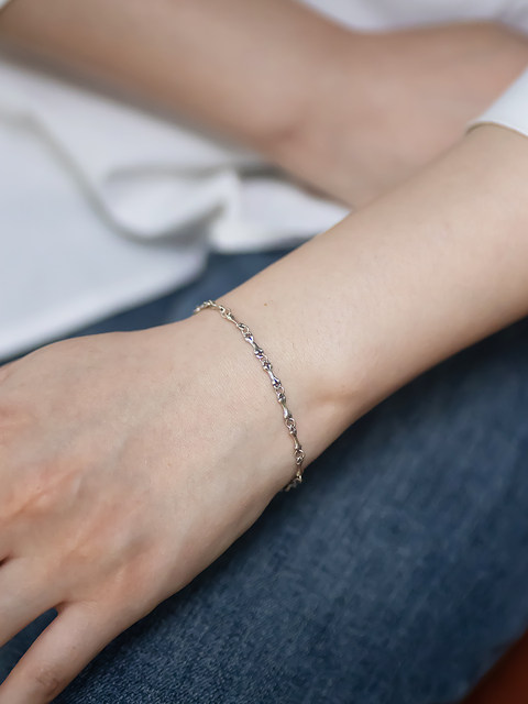 Bone 925 sterling silver retro distressed bone shape thin bracelet can ...