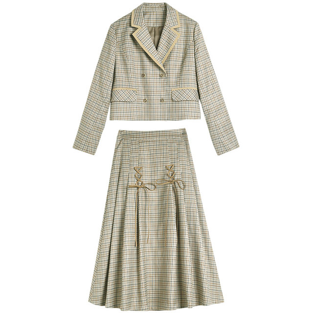 Nanfeng Transit Casual College Style Pattern Suit Two Piece