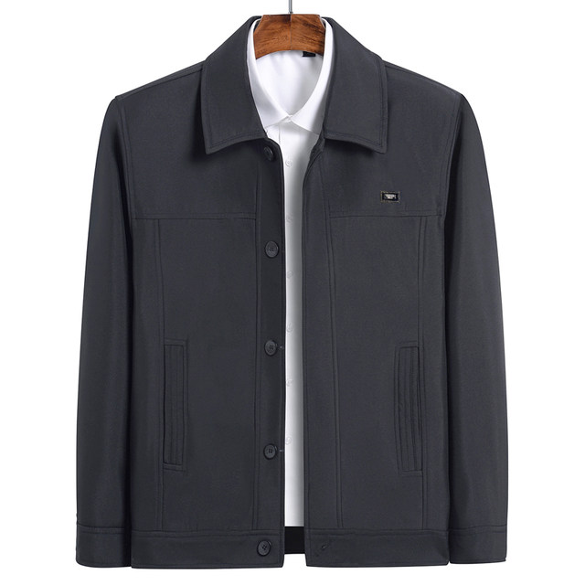Dad's jacket, spring and autumn style, middle-aged men's jacket, autumn ...
