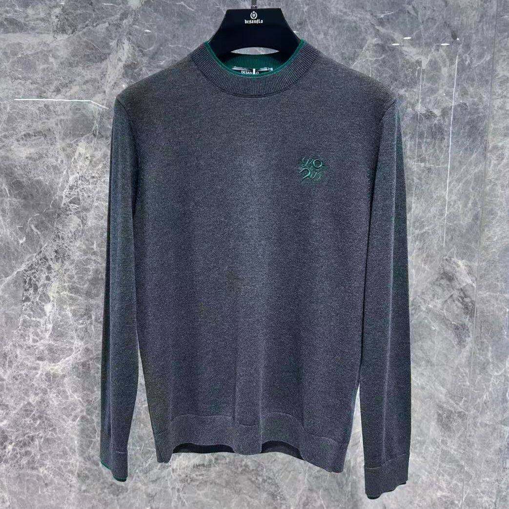 European high-end autumn and winter men's long-sleeved sweaters, round ...