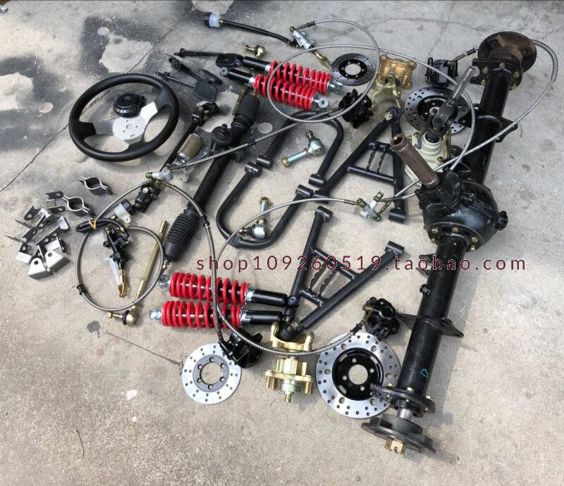 Homemade four-wheel motorcycle steel tube kart accessories steering ...