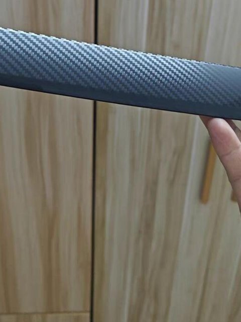 Car carbon fiber film Black interior control column sticker body top ...