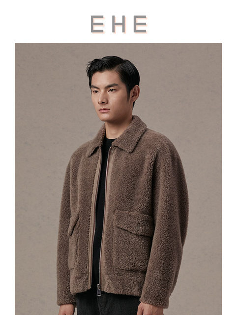 EHE Men's Winter New 100%Wool Fool Coat Two -in Bag Design Warm Warm ...