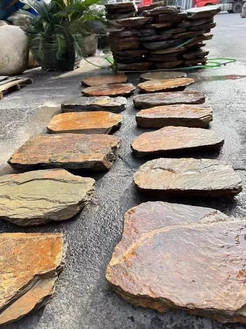 Antique bluestone slab stone anti-slip outdoor courtyard stone natural ...