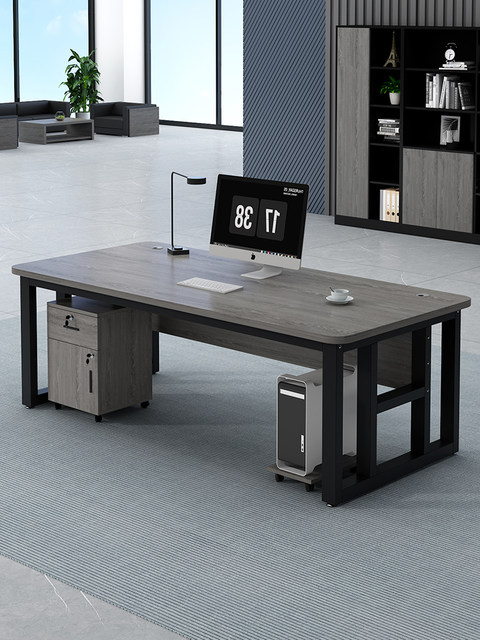 Computer desk single -person desk simple and modern employee manager ...