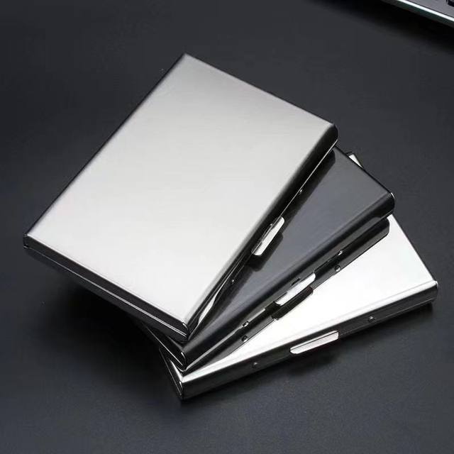 High -end metal card bag men's and women's stainless steel ultra -thin ...
