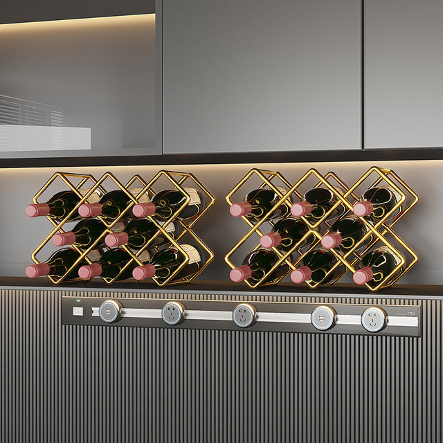 Red wine rack light luxury high -end decoration household oblique ...