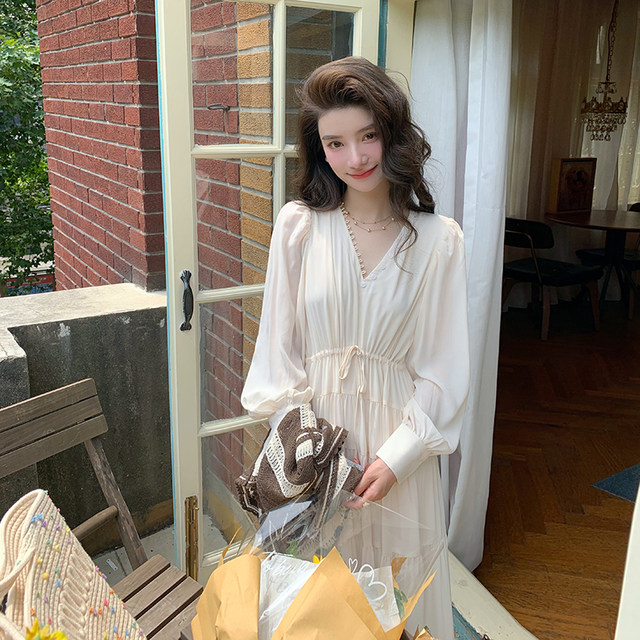 AMNANA autumn and winter new French dress elegant retro temperament ...