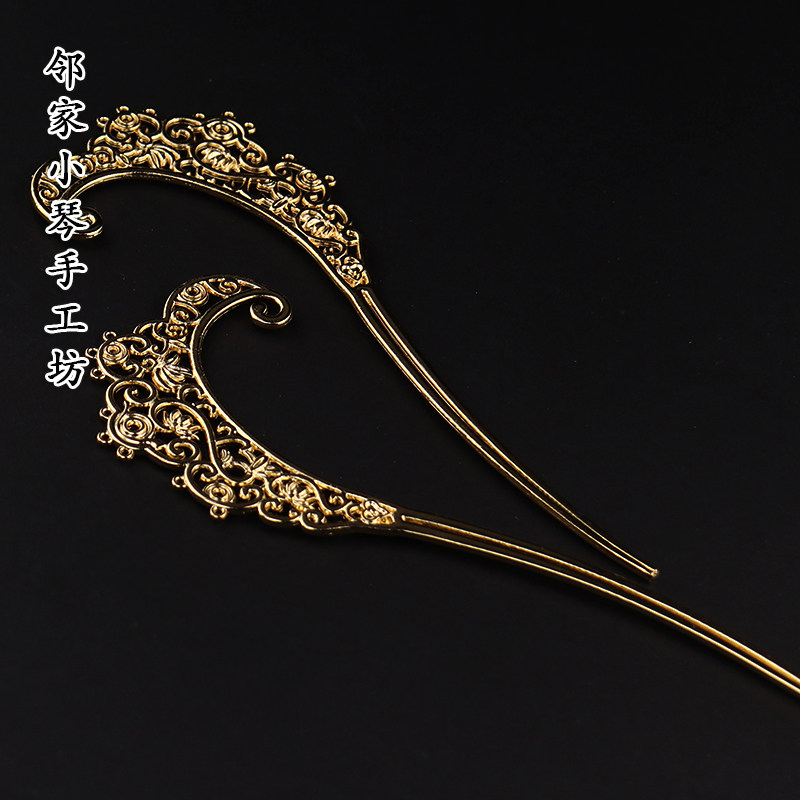 Alloy Electrophoresis Meniscus Hairpin for Antique DIY Hair Accessories
