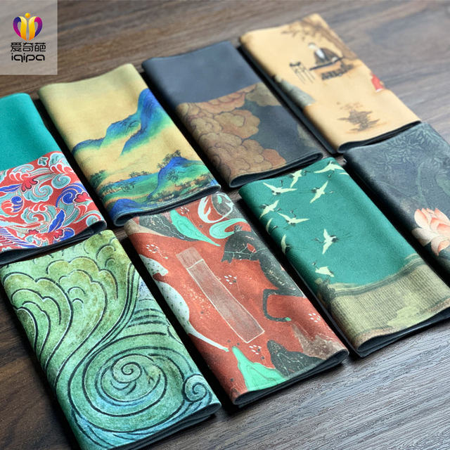 Dunhuang tea cloth tea towel water absorbent tea pad tea mat tablecloth ...