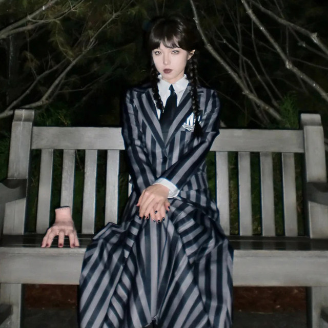 Halloween Wednesday cosplay clothes with the same clothes women's ...