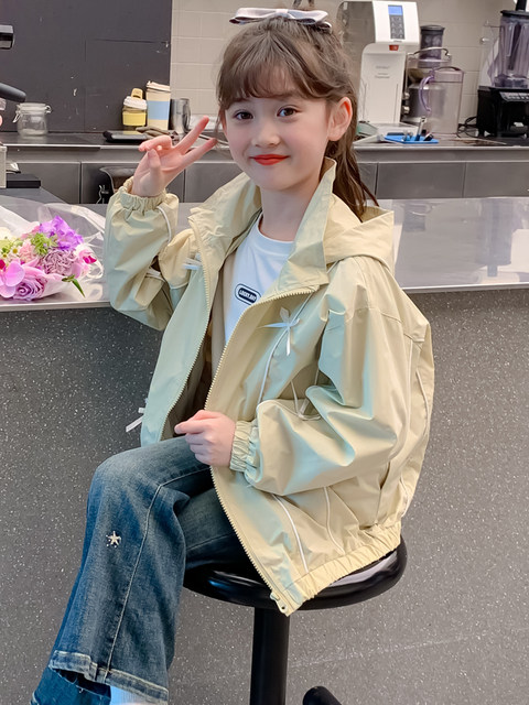 Girls' spring jacket jacket 2025 new fashionable and fashionable sports ...