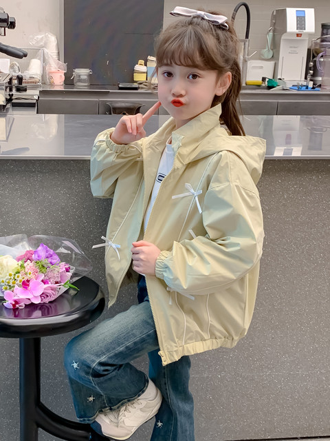 Girls' spring jacket jacket 2025 new fashionable and fashionable sports ...