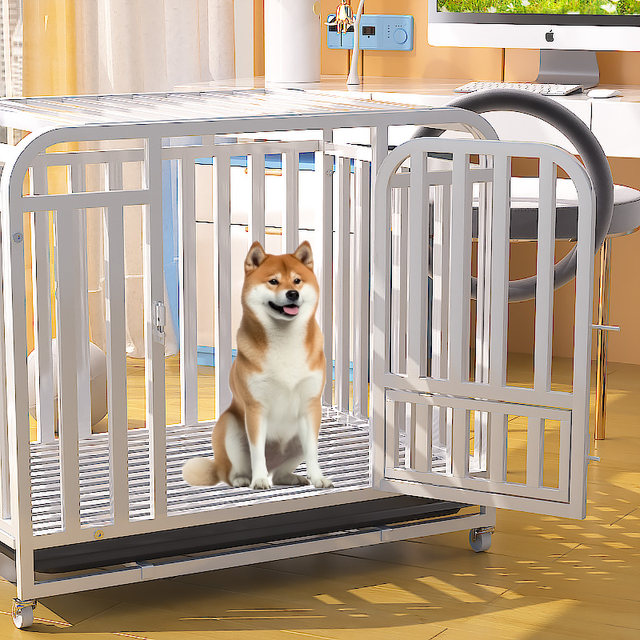Dog cage medium -sized dog cage all -all pipe small dog pet cage with ...