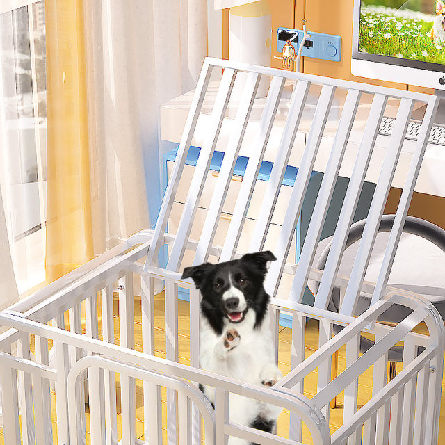 Dog cage medium -sized dog cage all -all pipe small dog pet cage with ...