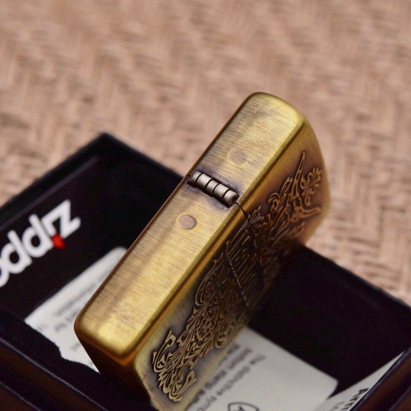 Zippo Genuine Pure Copper Armor Bull Head Marlboro Kerosene Lighter