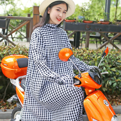 Electric vehicle sun protection clothing women's long large size ...