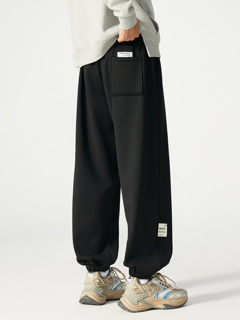 Weichen men's large size winter velvet thickened warm sweatpants fat ...