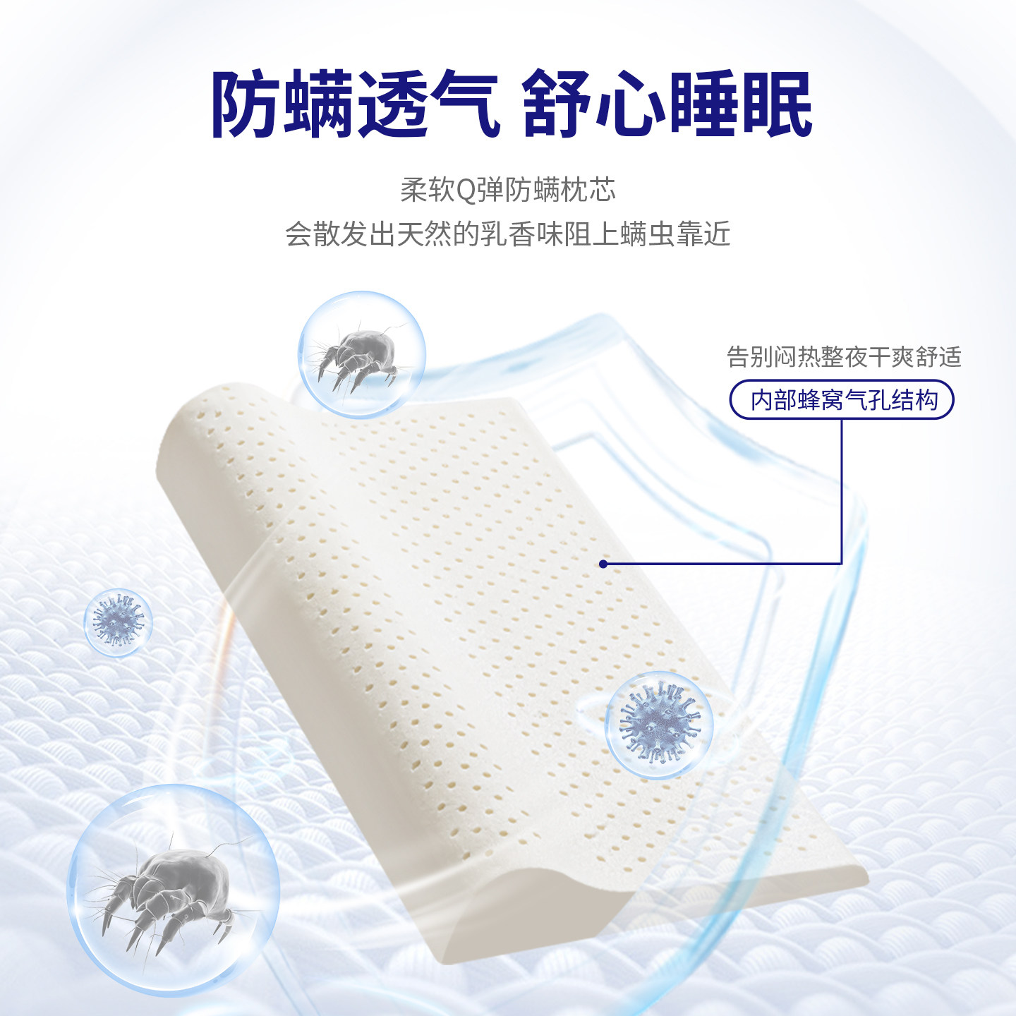 Oreiller cervical en latex Moerae - 5cm Ultra-Fin