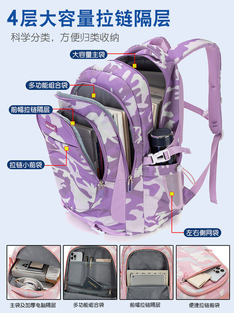 2025 new trendy schoolbag for boys backpack for girls junior high ...