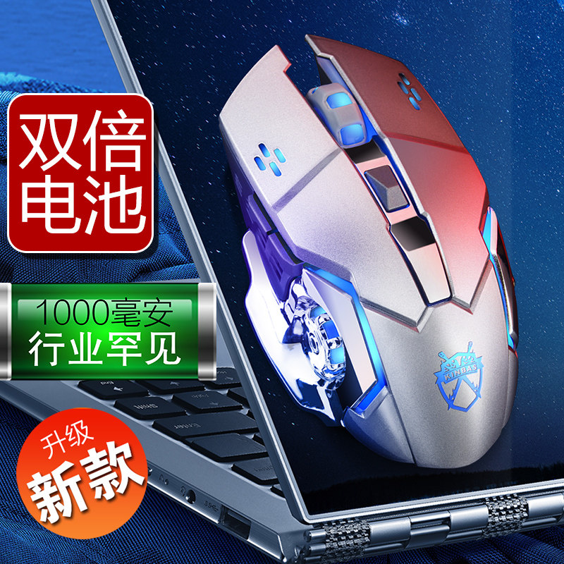 Chuột Không Dây Bluetooth Kinbas A6 - 2400 DPI, Đèn Nền Đa Màu