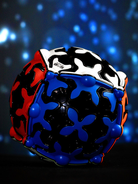 Third-order gear Rubik's cube solid color sticker-free 3-order ...